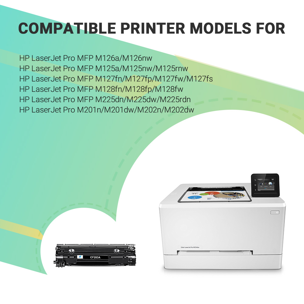 8PK CF283A 83A Toner Compatible For HP LaserJet Pro MFP M127fn M127fw ...
